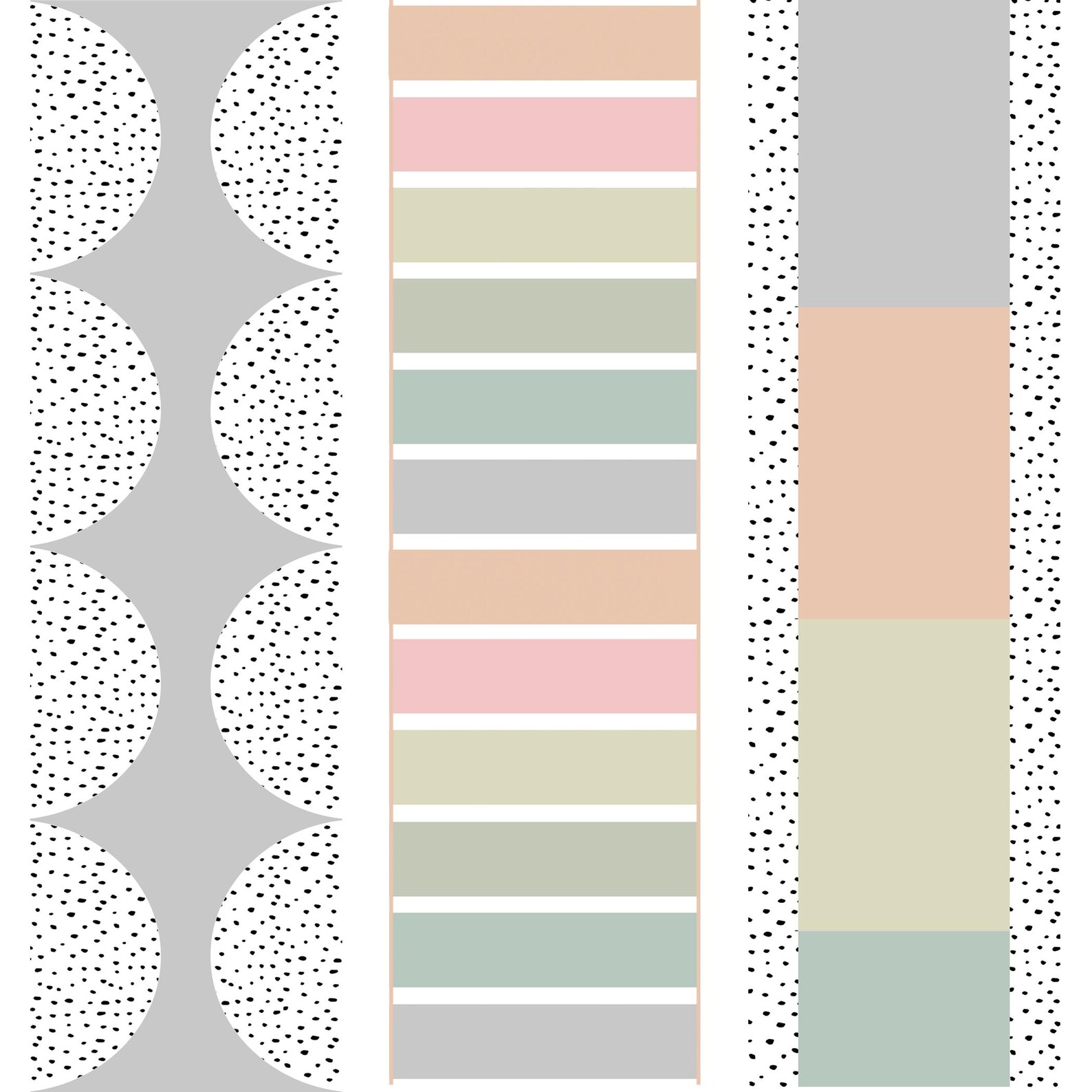 Printable Boho Neutral Spotty Bulletin Board Borders, Classroom Borders ...