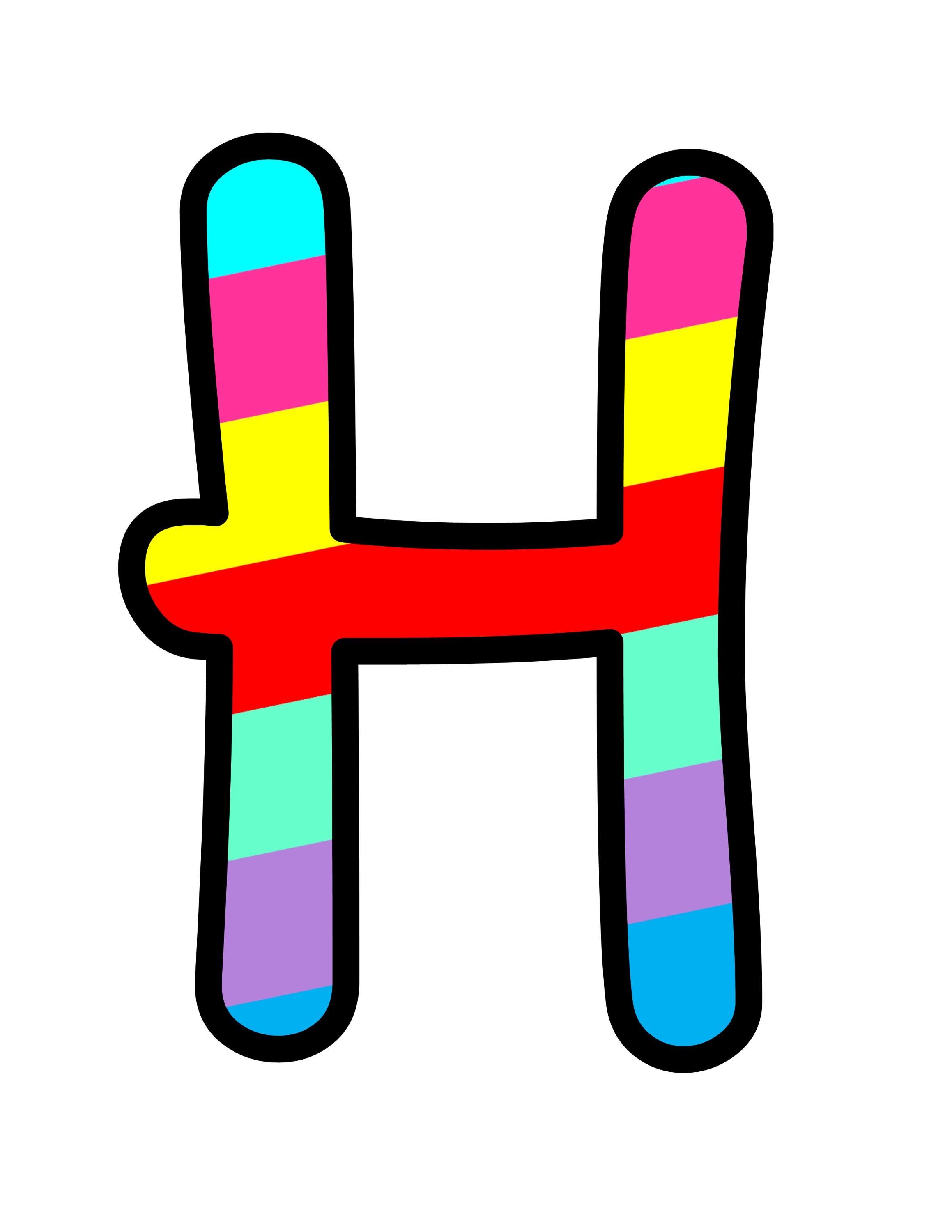 Printable Colorful Bulletin Board Letters for Kindergarten, Large ...