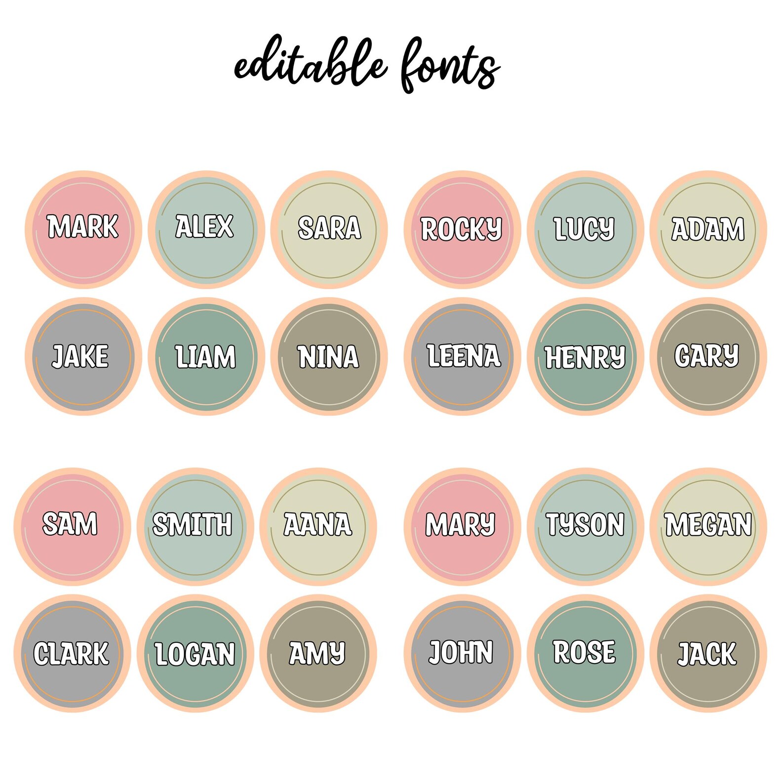 Printable Boho Neutral Spotty Student Name Labels, Library Labels, Name ...