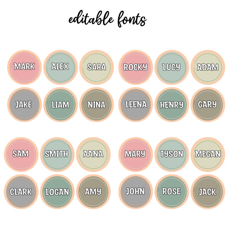 Printable Boho Neutral Spotty Student Name Labels, Library Labels, Name ...