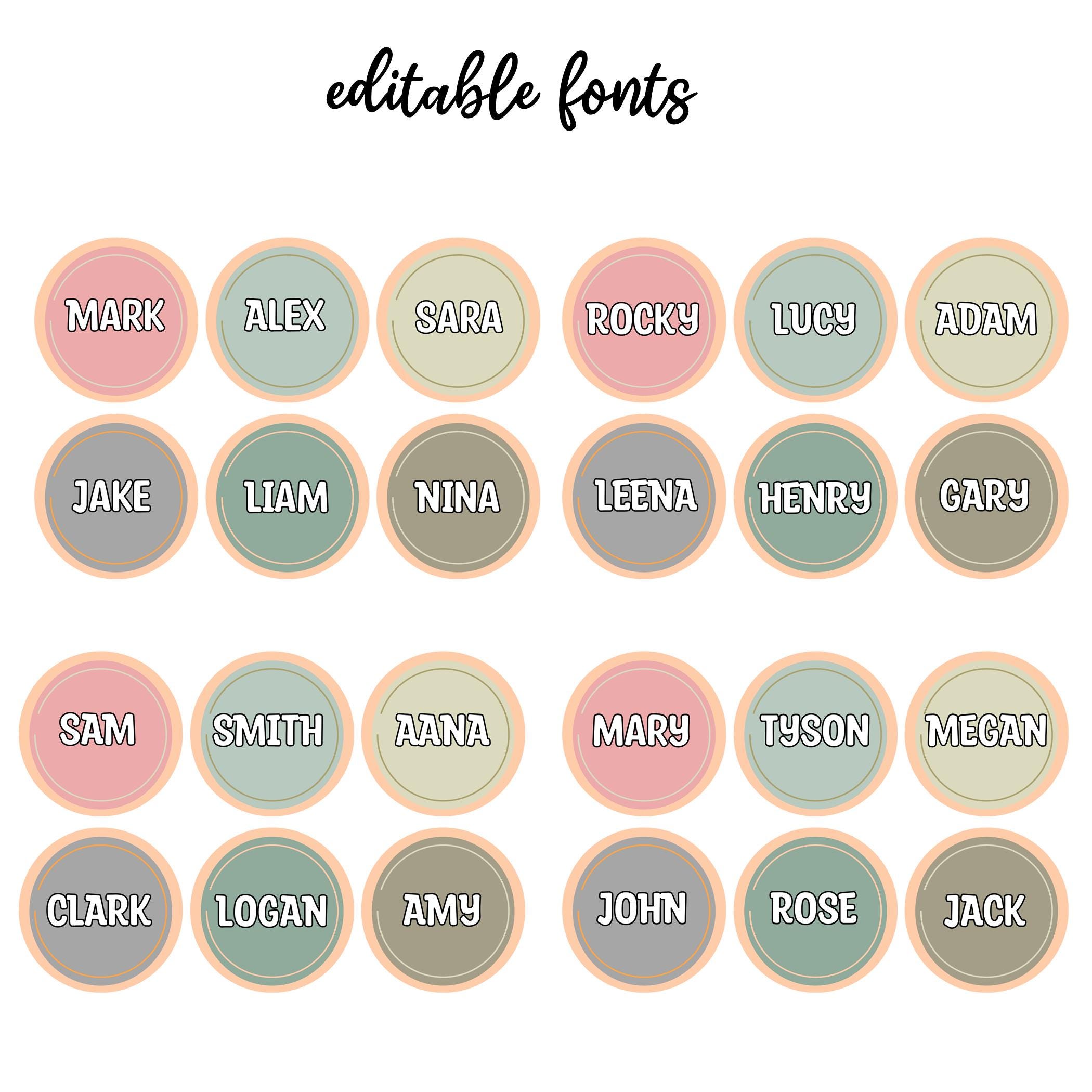 Printable Boho Neutral Spotty Student Name Labels, Library Labels, Name ...