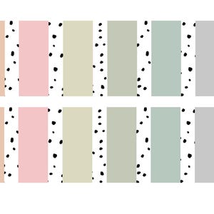 Printable Boho Neutral Spotty Bulletin Board Borders, Classroom Borders ...