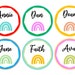 Rainbow Name Tags, Student Name Labels Printable, Editable Tags ...
