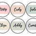 Printable Boho Neutral Minimalist Dotty Student Name Labels, Calm ...