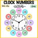 Printable Boho Bright Clock Numbers Display, Editable Clock Numbers ...