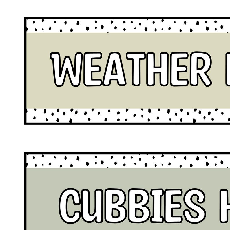 Back to School Printable Boho Neutral Spotty Classroom Jobs Labels ...