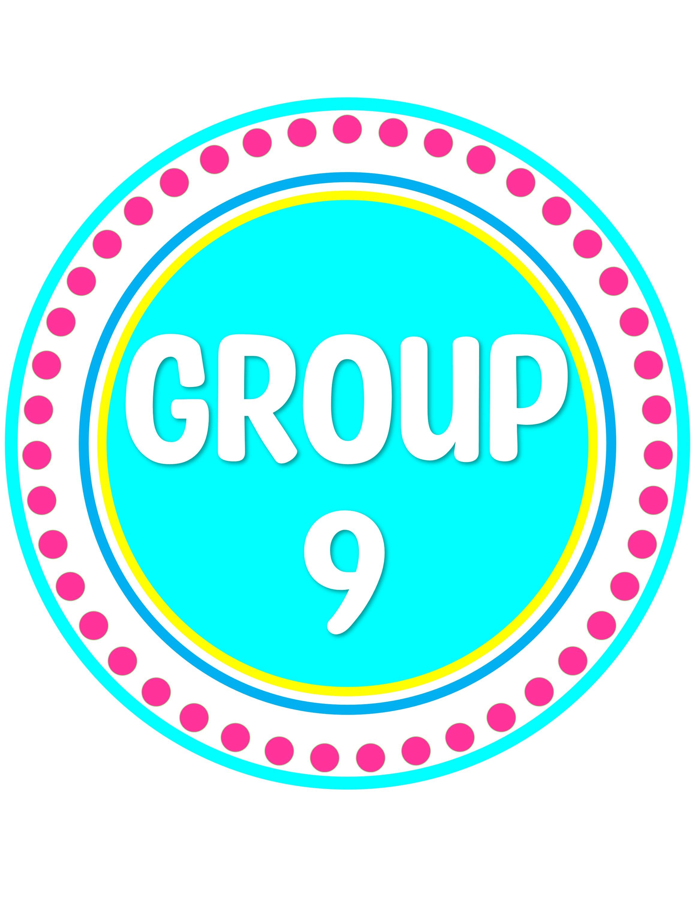 Printable Back to School Bright Table, Team and Group Numbers ...
