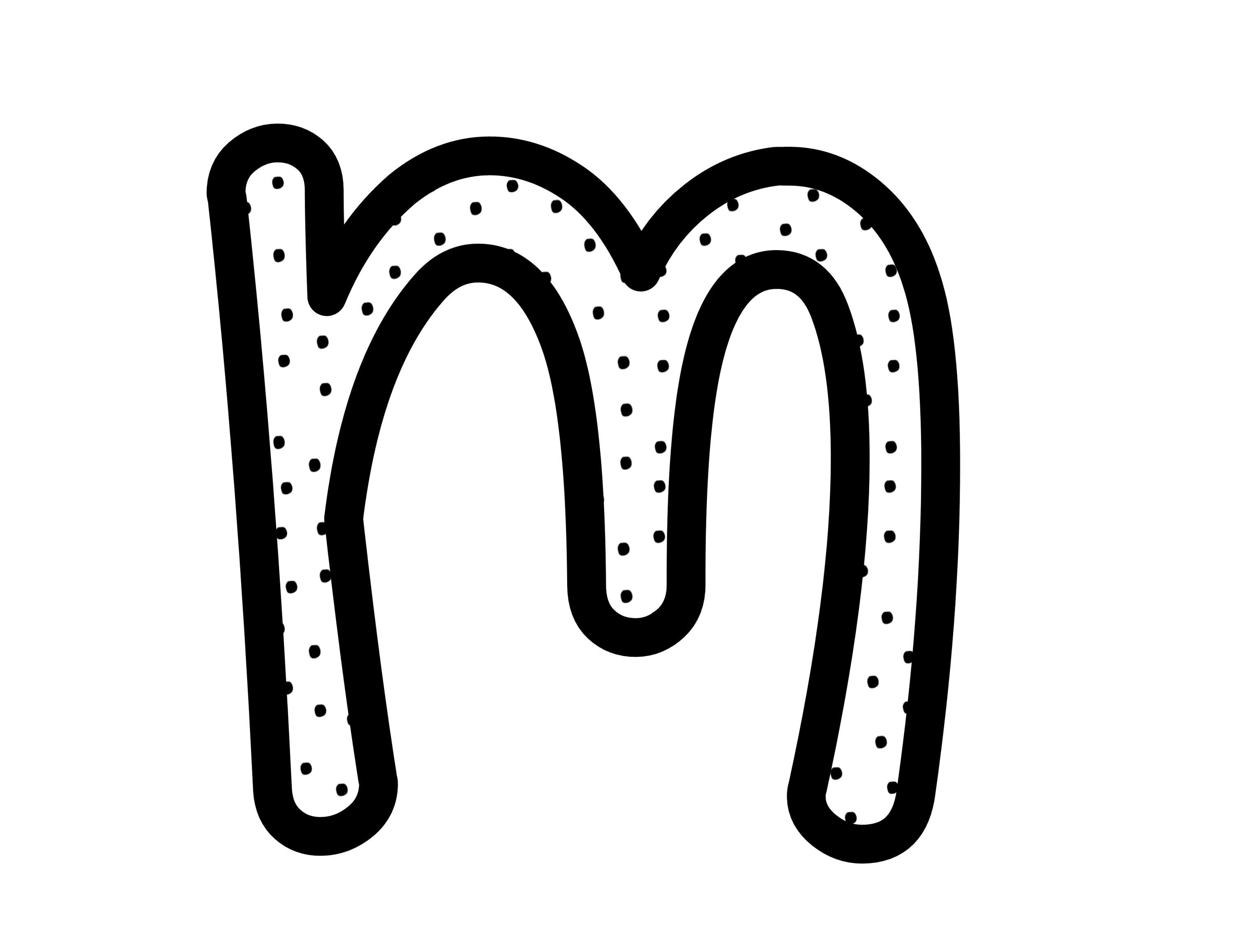 Large Black and White Spotty Alphabet Letters, Bulletin Board Alphabet ...