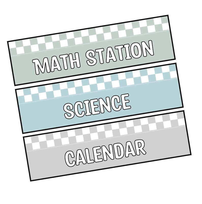 Boho Checkered Classroom Schedule Cards, Elementary Class Schedule ...