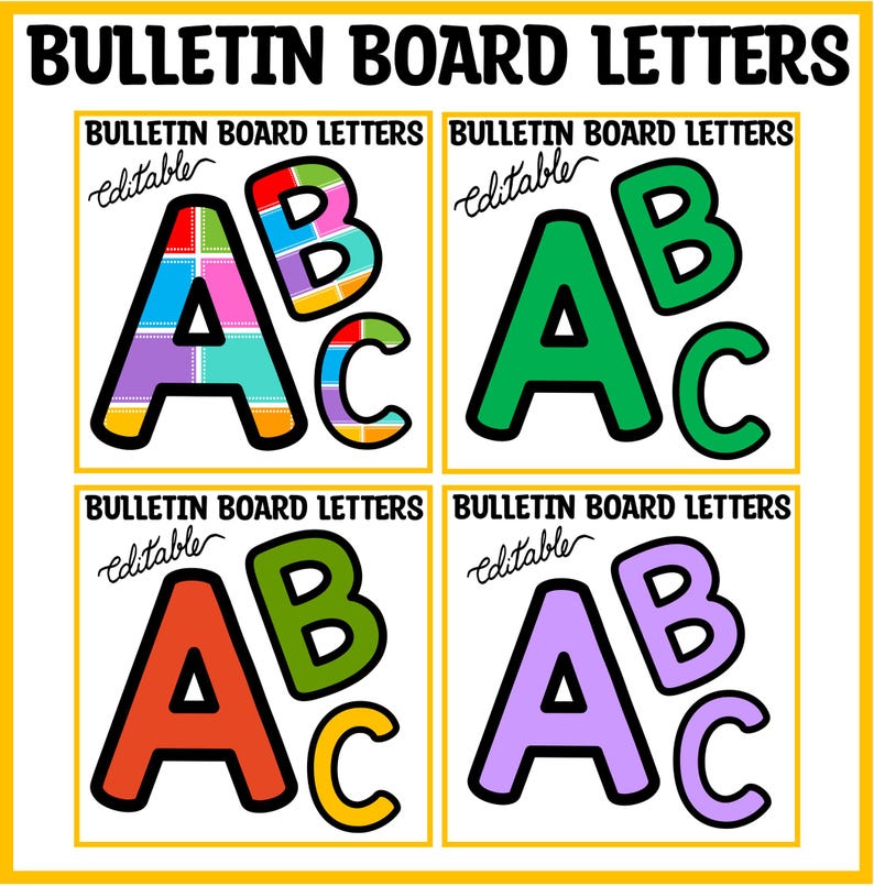 Printable Autumn Letters, Printable Bulletin Board Letters Bundle Pack ...