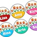 Printable Spring Nametags, Printable Bright Tulip Student Name Labels ...