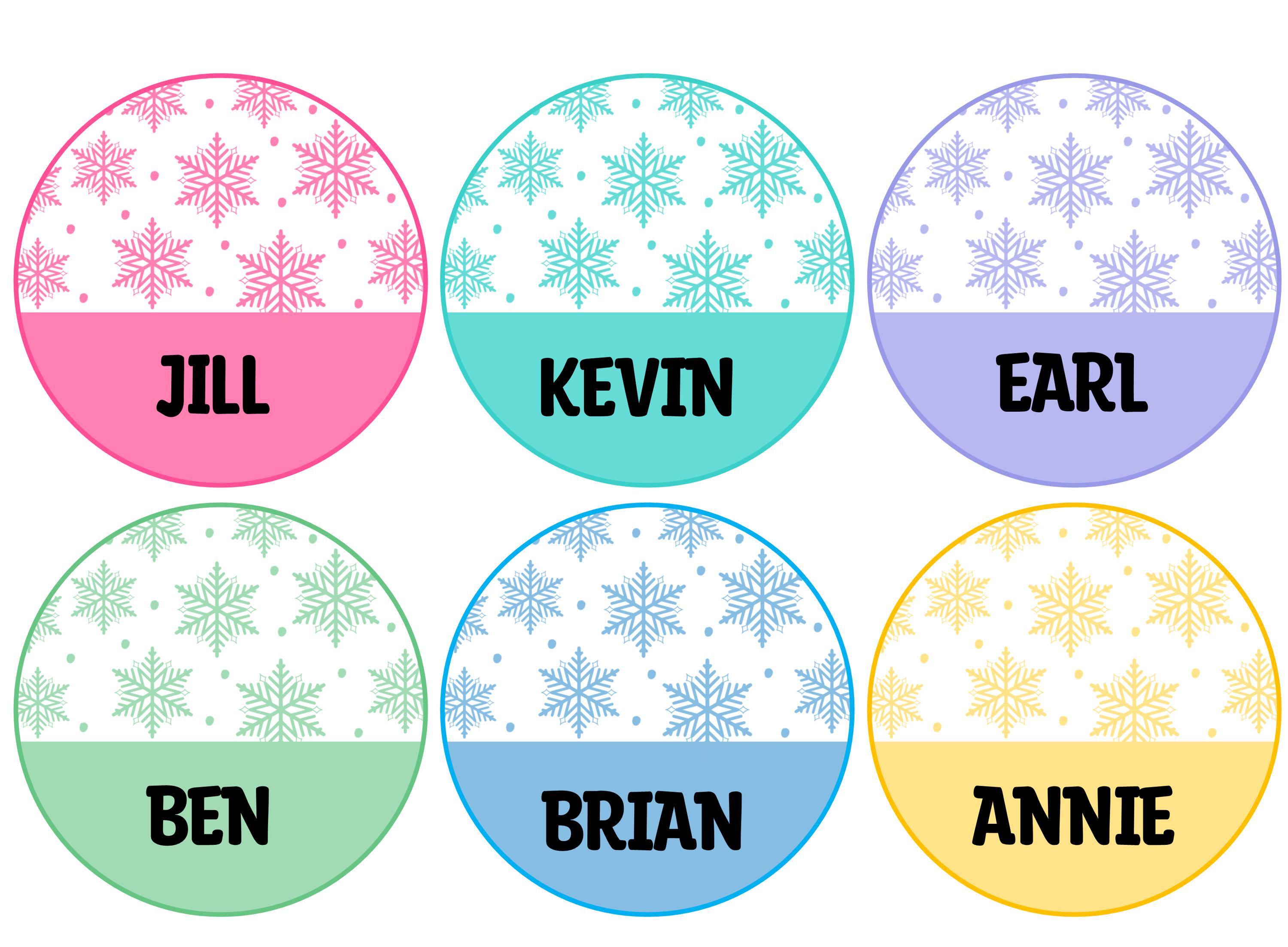 Printable Back to School Name Labels. Editable Bright Student Name ...