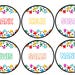 Printable Spotty Bright Stars Student Name Labels, Colorful Stars ...