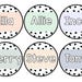 Printable Spotty Student Name Tags Printable, Editable Circular Name ...