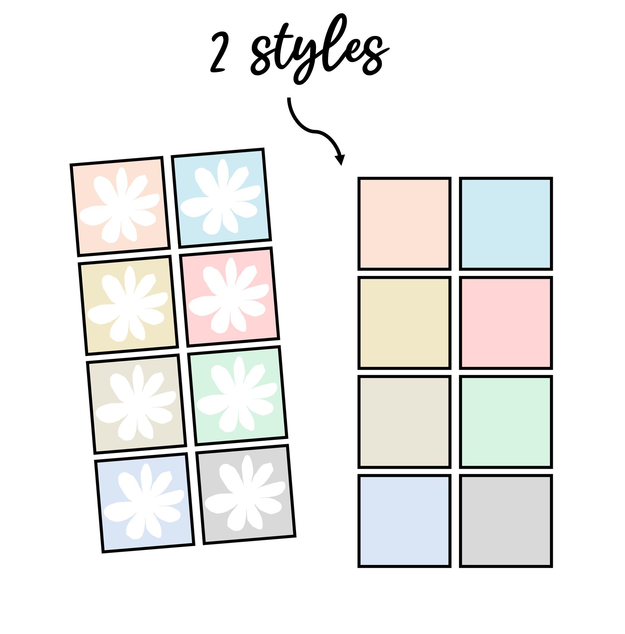 Calendar Number Tags, Printable Back to School Number Labels, Boho ...