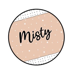 Printable Boho Neutral Dotty Student Name Labels, Editable Round Name ...