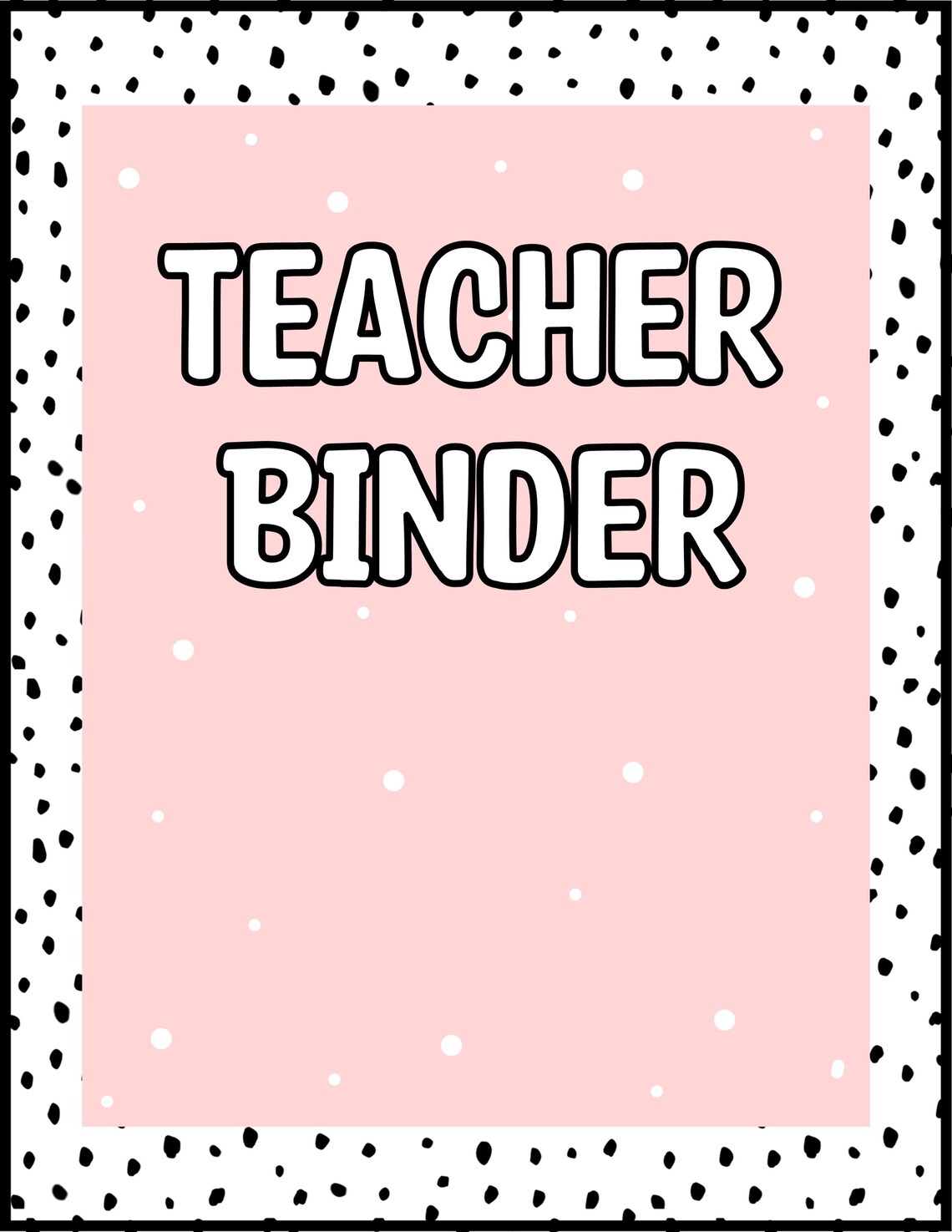 Printable Boho Neutral Spotty Binder Covers and Spines, Editable Binder ...