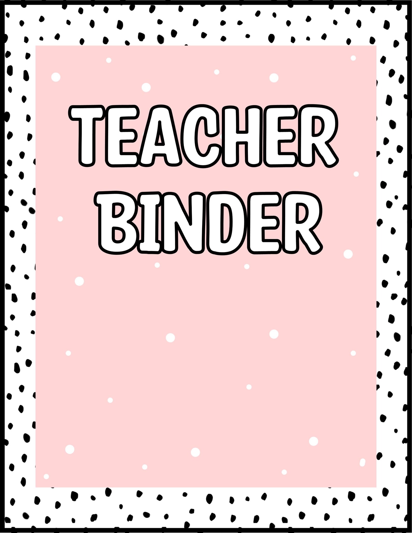 Printable Boho Neutral Spotty Binder Covers and Spines, Editable Binder ...