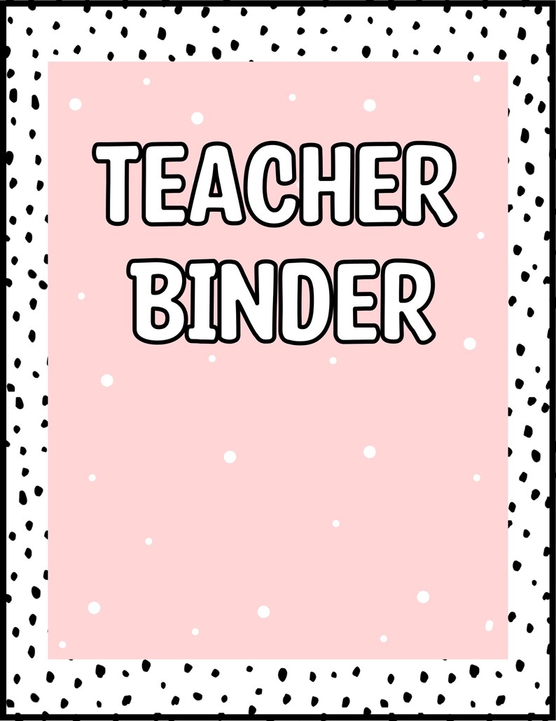 Printable Boho Neutral Spotty Binder Covers and Spines, Editable Binder ...