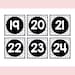 Printable Black and White Number Labels, Classroom Calendar Numbers ...