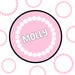 Printable Pink Student Name Labels, Circle Name Plates, Cubby Tags ...