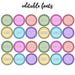 Printable Bright Round Student Name Labels, Circle Name Badges, Name ...