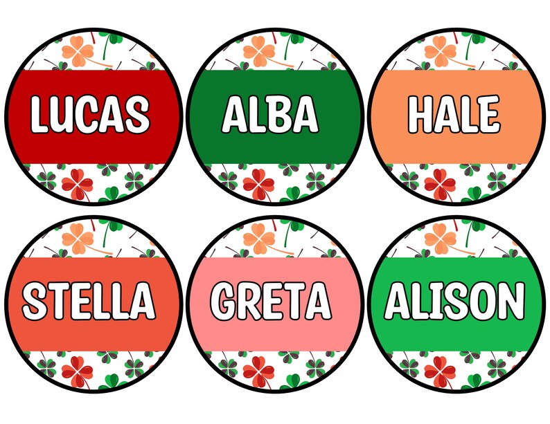 Printable Autumn Student Name Labels, Round Fall Classroom Labels ...
