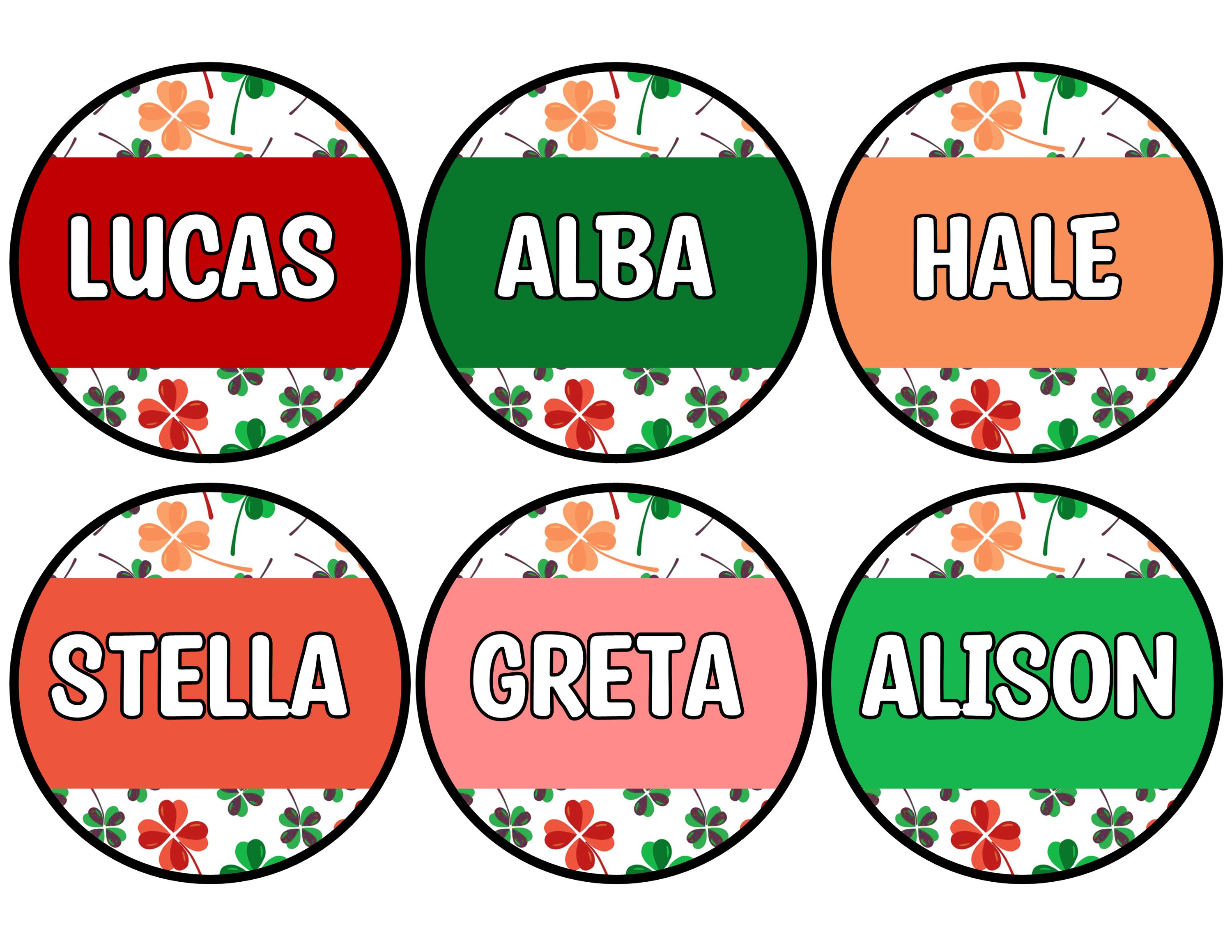 Printable Autumn Student Name Labels, Round Fall Classroom Labels ...
