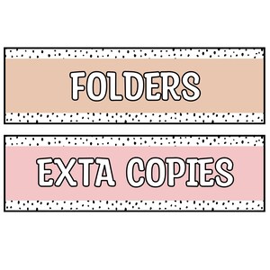 Printable Boho Neutral Spotty 10 Drawer Cart Labels, Rolling Cart ...