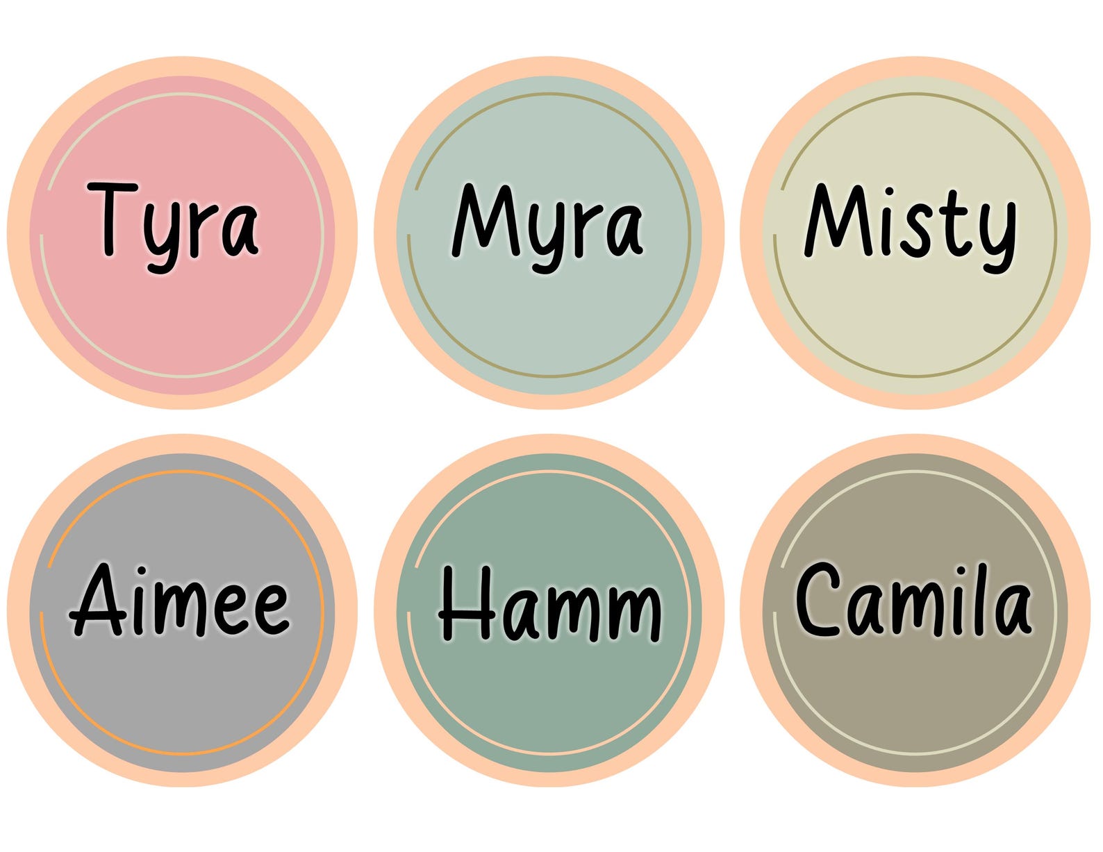 Printable Boho Neutral Spotty Student Name Labels, Library Labels, Name ...