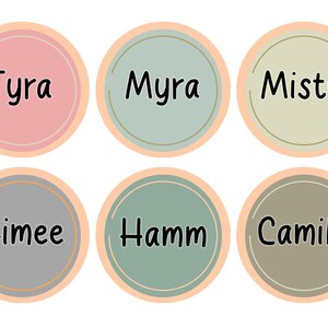 Printable Boho Neutral Spotty Student Name Labels, Library Labels, Name ...