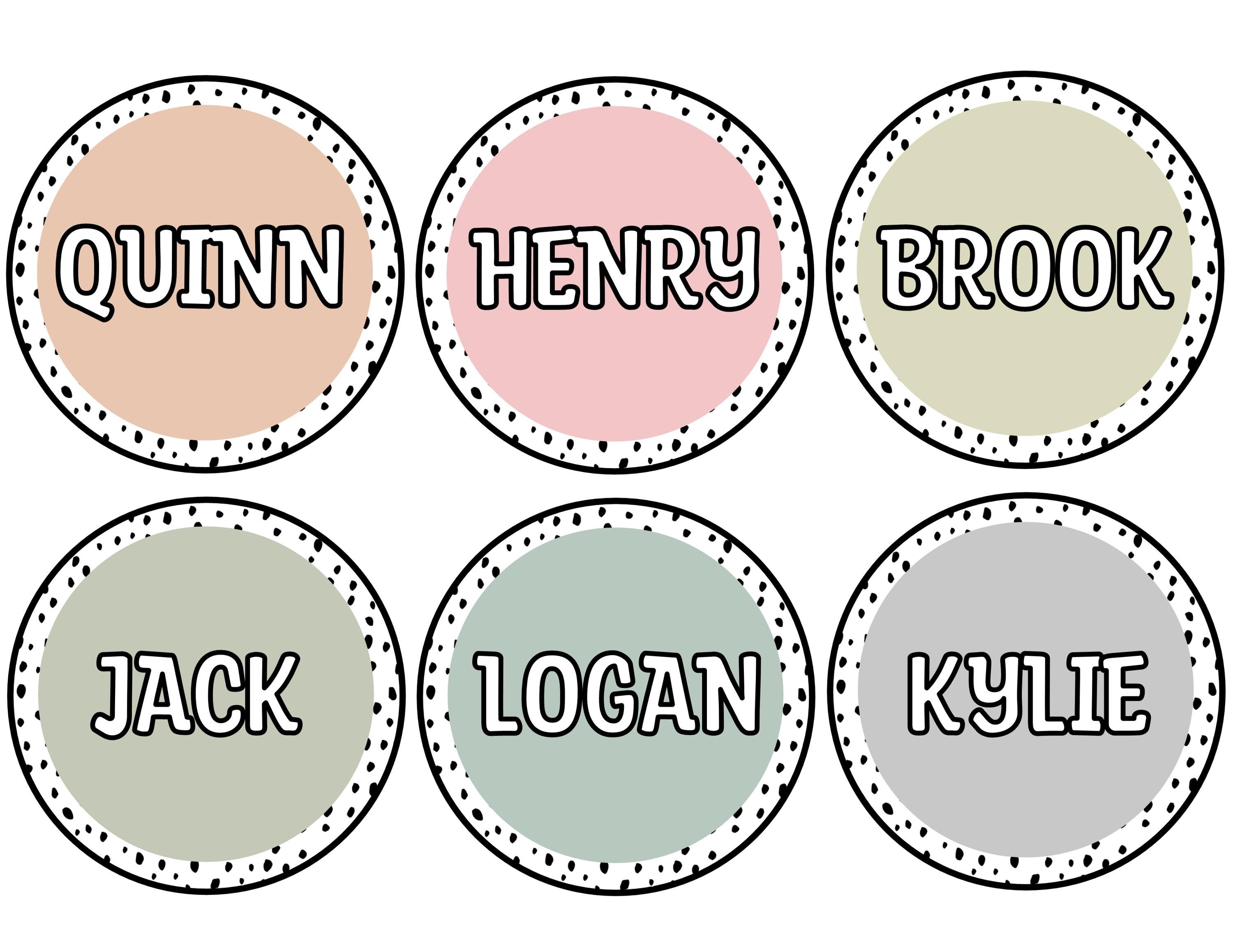 Back to School Printable Boho Neutral Spotty Classroom Jobs Labels ...