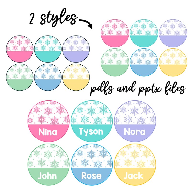 Printable Back to School Name Labels. Editable Bright Student Name ...