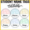 Printable Black and White Student Checkered Name Labels, Editable Name ...