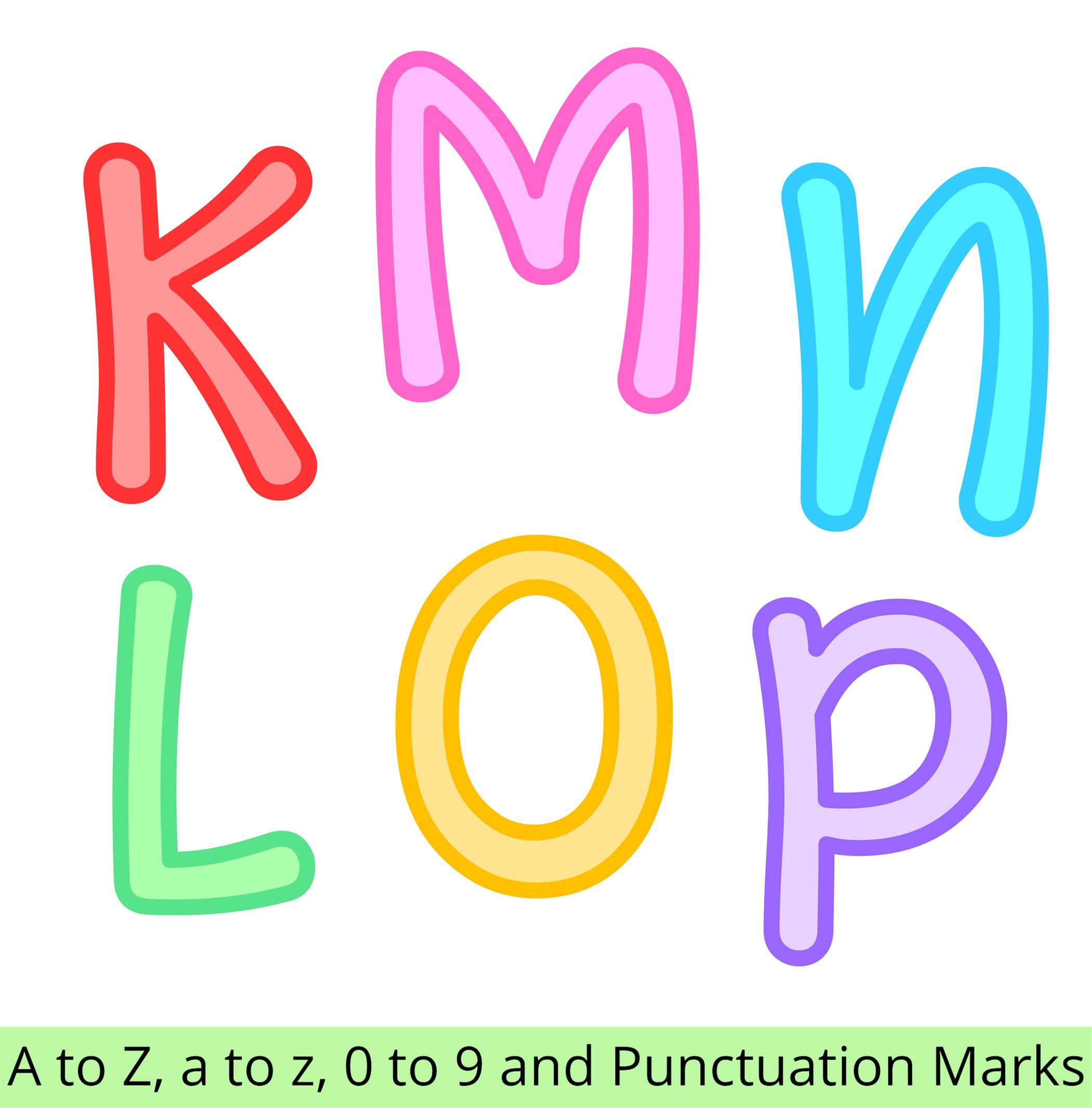 Printable Bright Colors Bulletin Board Letters, Large Alphabet Letters ...