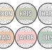 Printable Round Boho Spotty Name Tags, Circular Name Tags, Cubby Labels ...