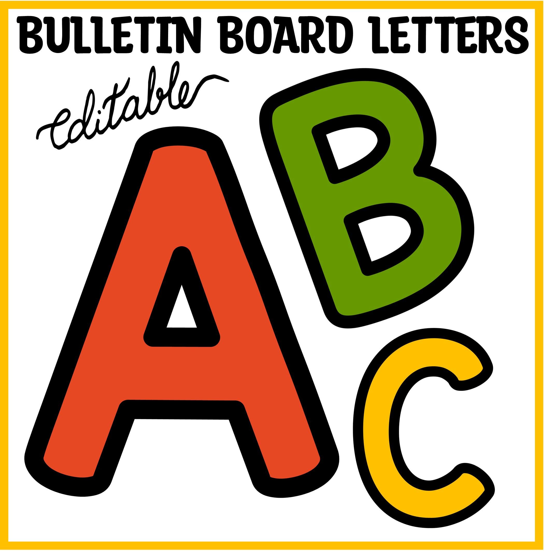 Printable Fall Colors Bulletin Board Letters, Bright Autumn Alphabet ...