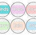 Printable Bright Colors Spotty Student Name Tags, Editable Circular ...