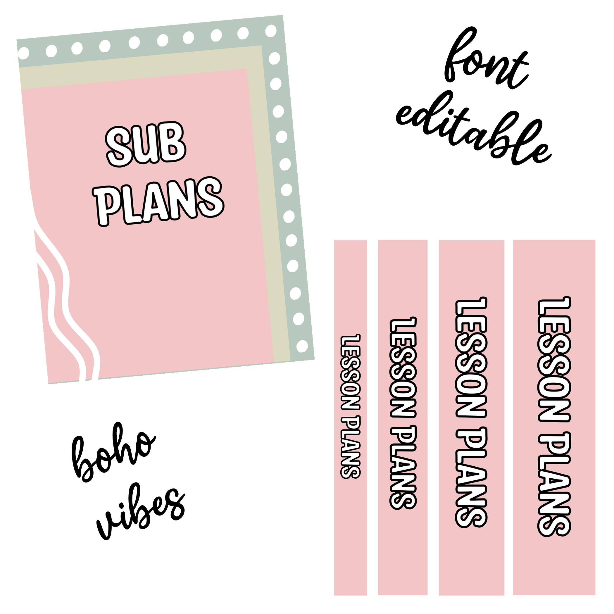 Printable Boho Neutral Spotty Binder Covers and Spines, Editable Binder ...