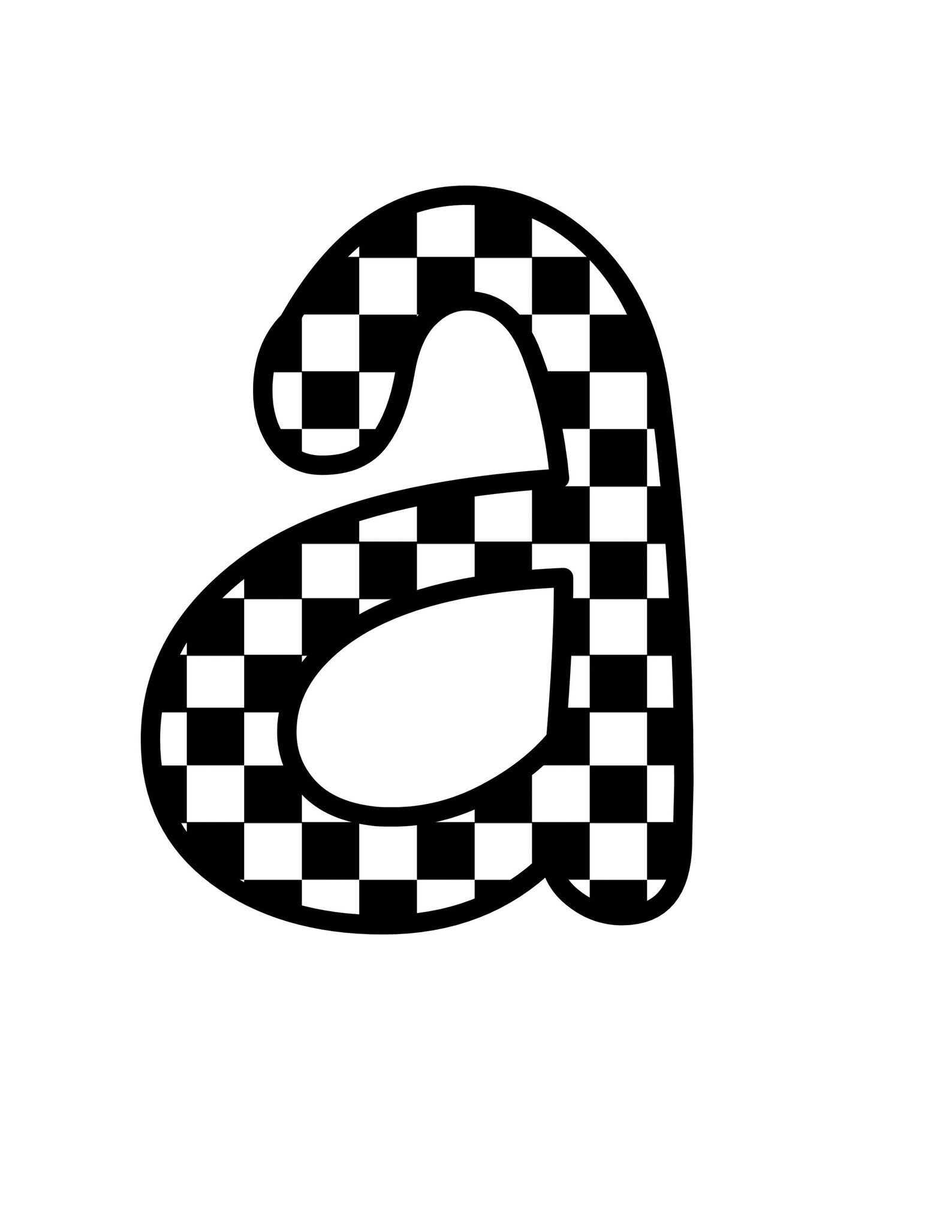 Classic Black and White Checkered Bulletin Board Letters Wall Display ...
