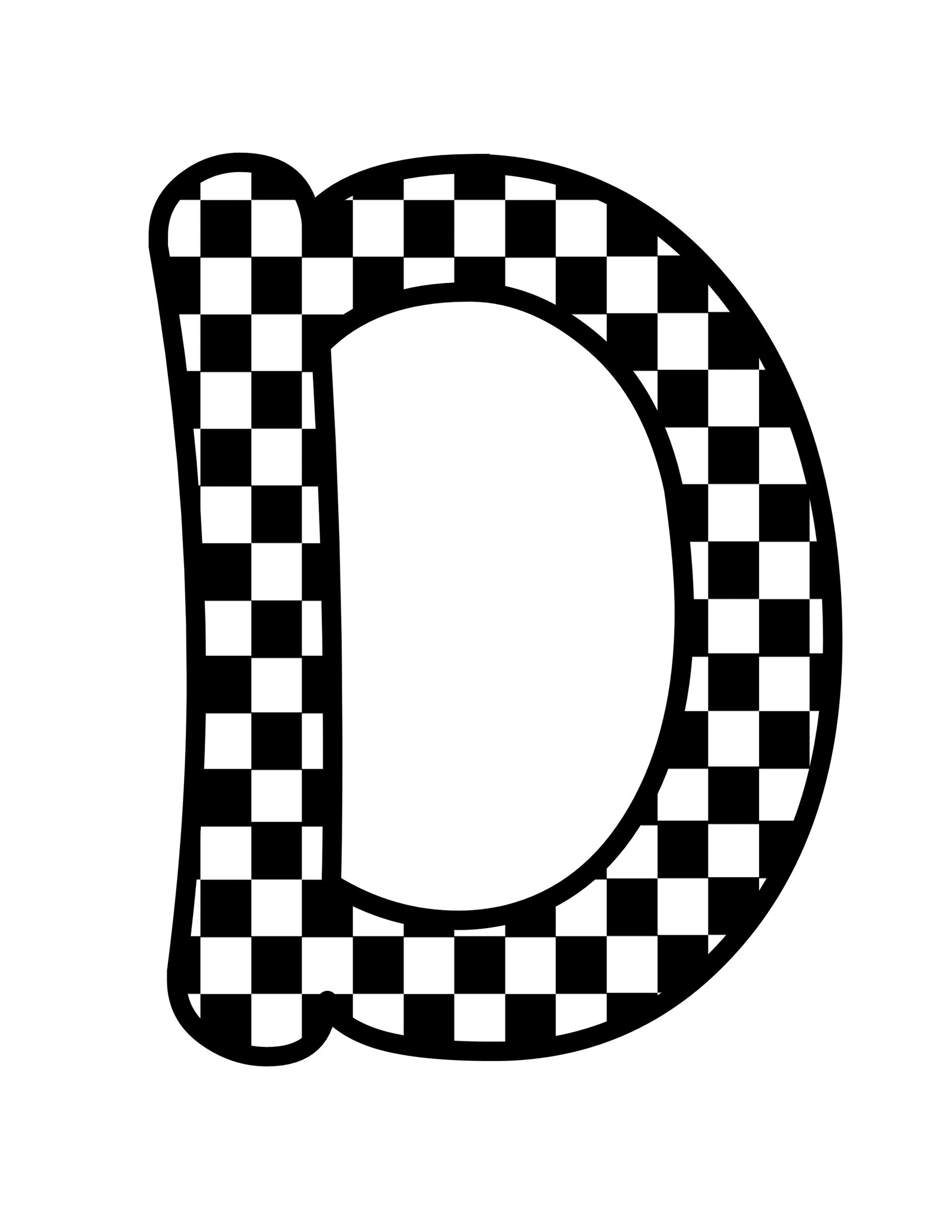 Classic Black and White Checkered Bulletin Board Letters Wall Display ...