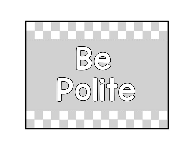 Printable Boho Checkered Classroom Rules Labels, Classroom Rules ...