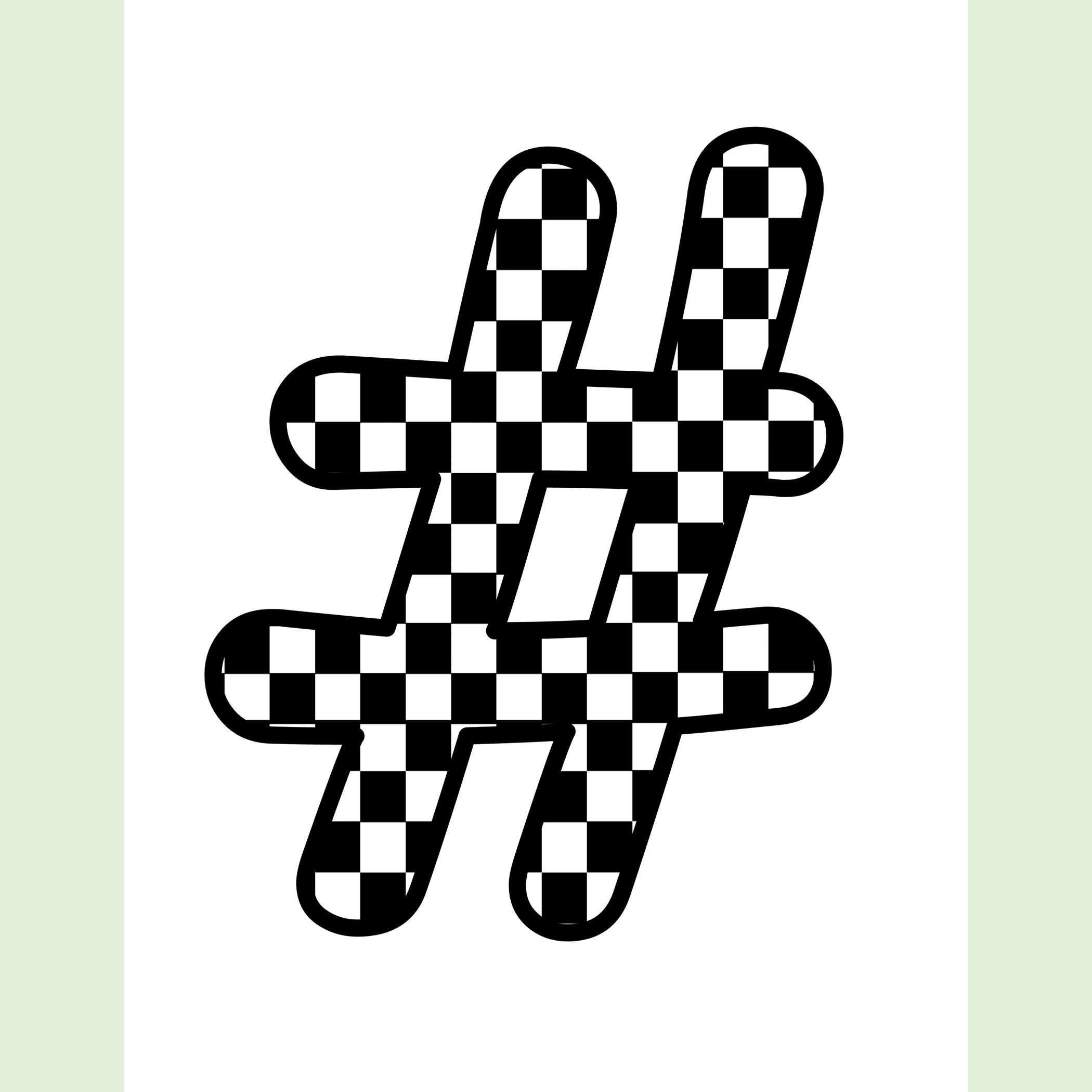 Classic Black and White Checkered Bulletin Board Letters Wall Display ...