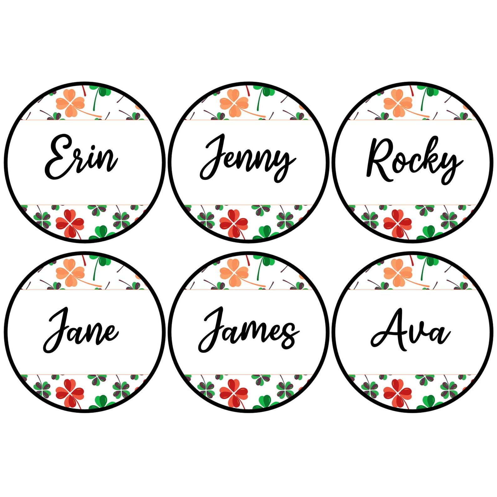 Printable Autumn Student Name Labels, Round Fall Classroom Labels ...