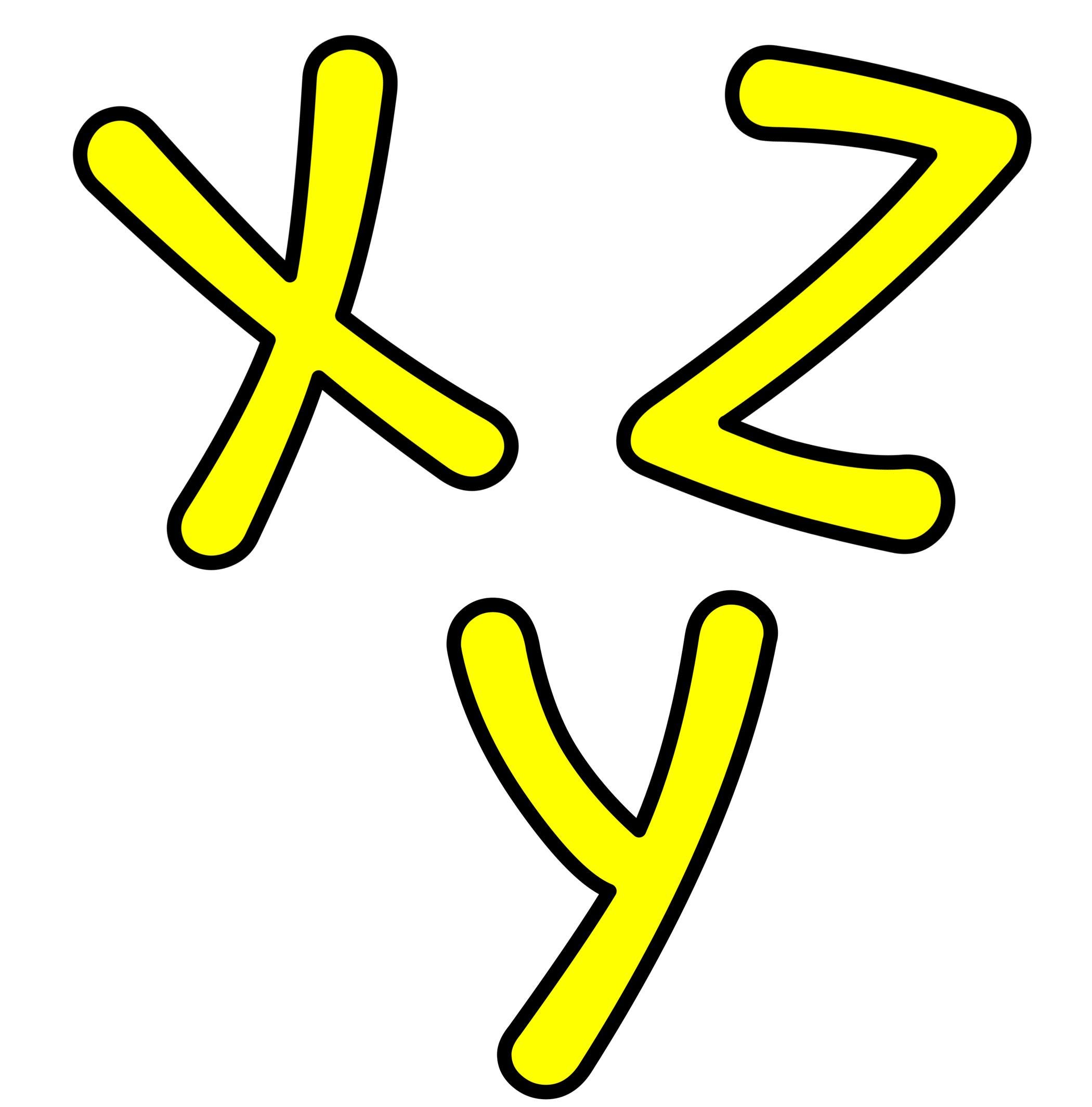 Minimalist Trendy Bright Yellow Color Bulletin Board Letters, Large ...