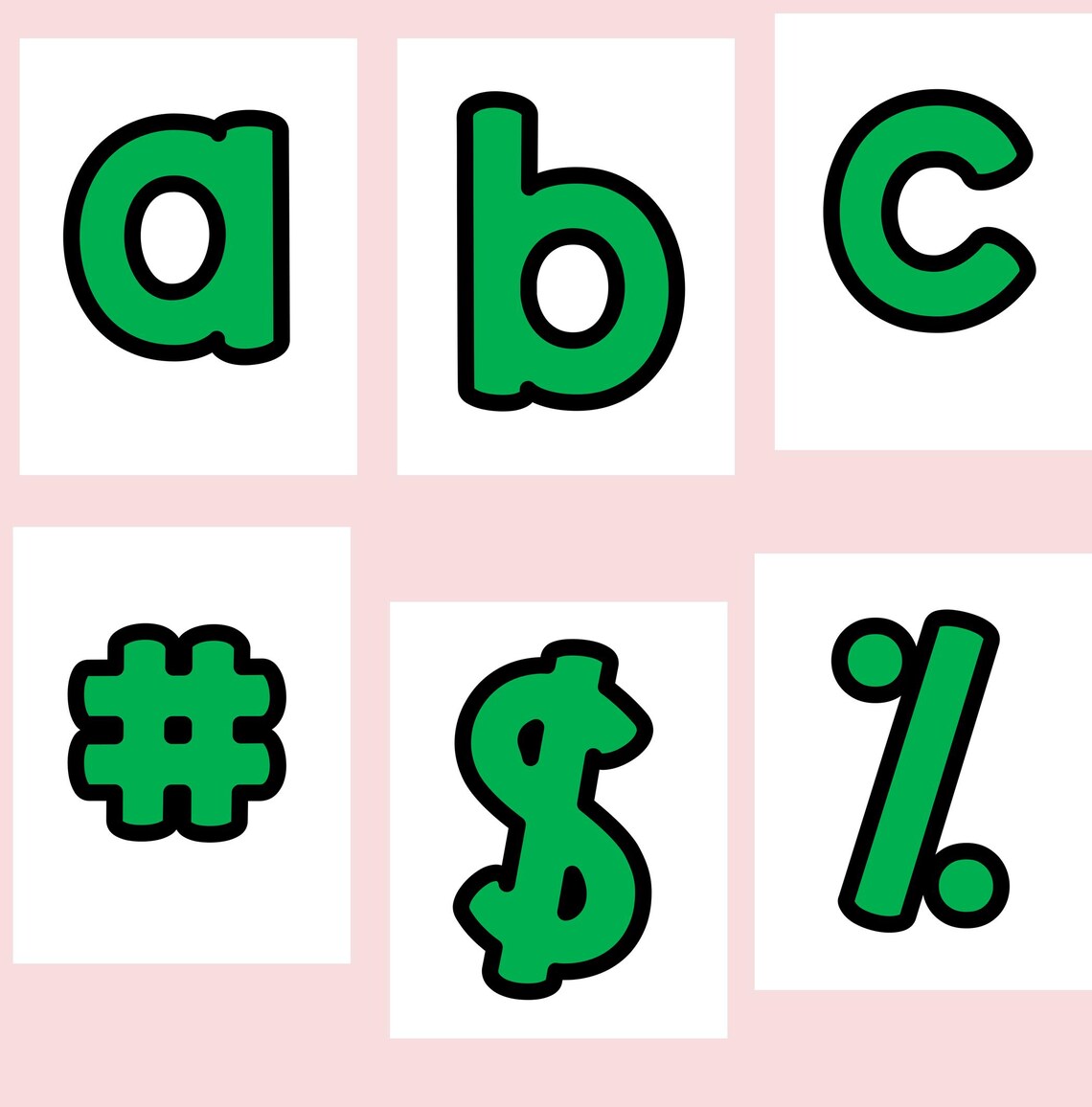 Printable Green Colorful Bulletin Board Letters, Large Alphabet Letters ...