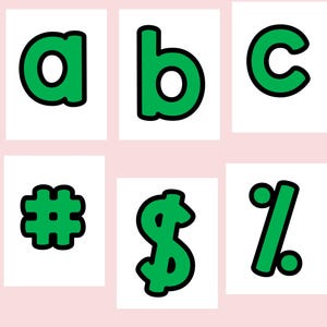 Printable Green Colorful Bulletin Board Letters, Large Alphabet Letters ...