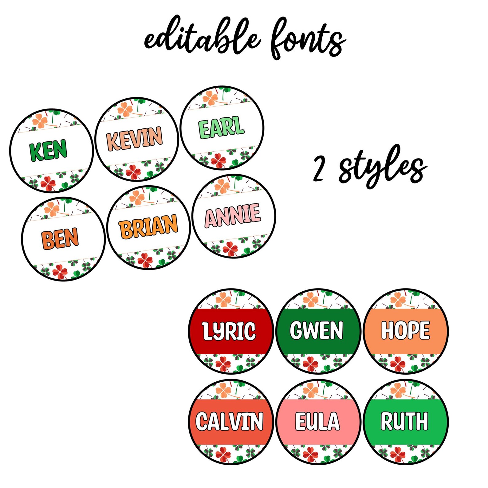 Printable Autumn Student Name Labels, Round Fall Classroom Labels ...