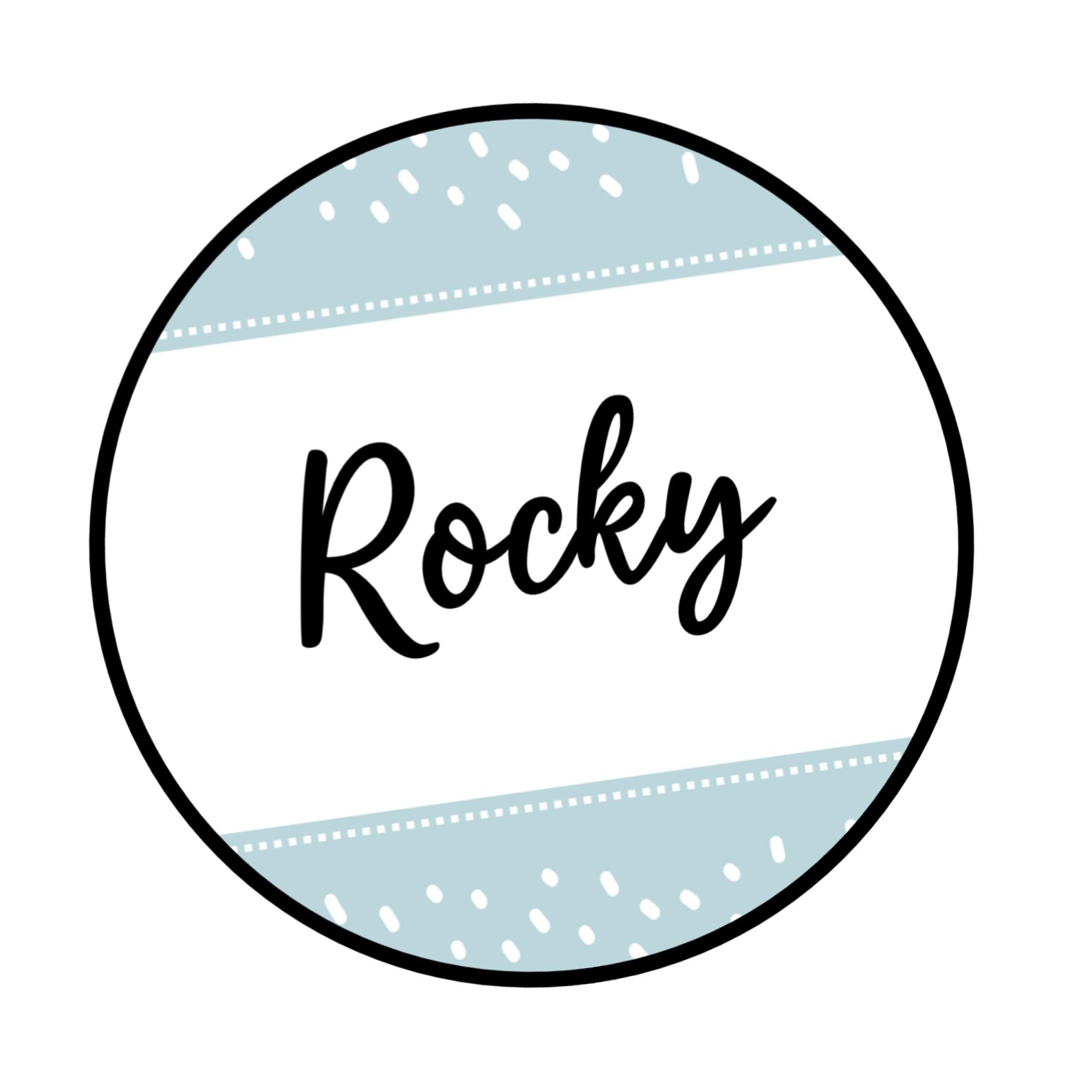 Printable Boho Neutral Spotty Round Student Name Labels, Circle Name ...