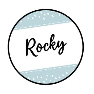 Printable Boho Neutral Spotty Round Student Name Labels, Circle Name ...
